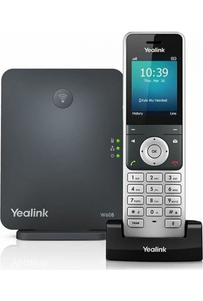 Yealink W60P Kablosuz Dect Ip Telefon + Baz Istasyonu Yealink W60P Kablosuz Dect Ip Telefon + Baz Istasyonu