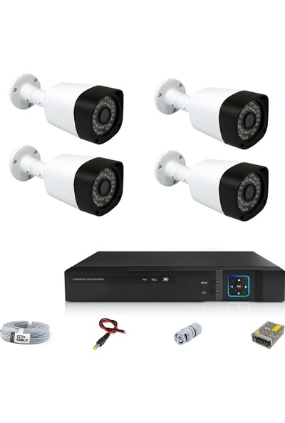 Sapp 4 Kameralı Ahd 3mp 1440P Sony Lensli Güvenlik Kamerası SETI-204