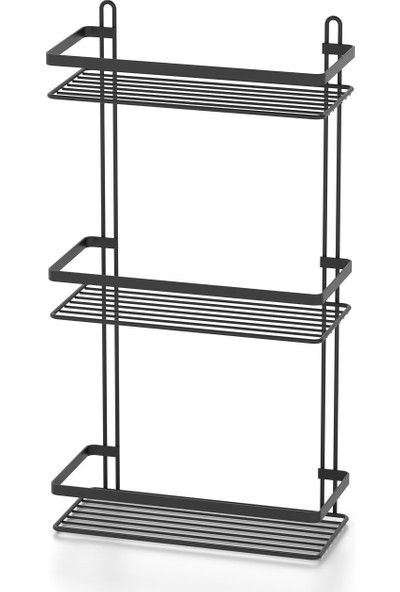 Tekno-tel 3 Katlı Banyo Rafı Siyah Es065