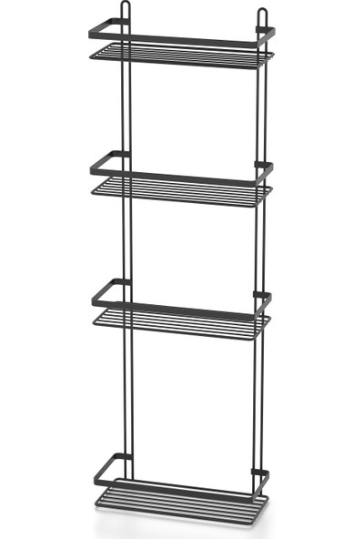 Tekno-tel 4 Katlı Banyo Rafı Mat Siyah Es060