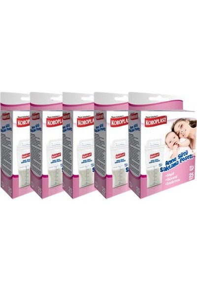 Koroplast Anne Sütü Saklama Poşeti 5 x 25 Adet Koroplast Anne Sütü Saklama Poşeti 5 x 25 Adet