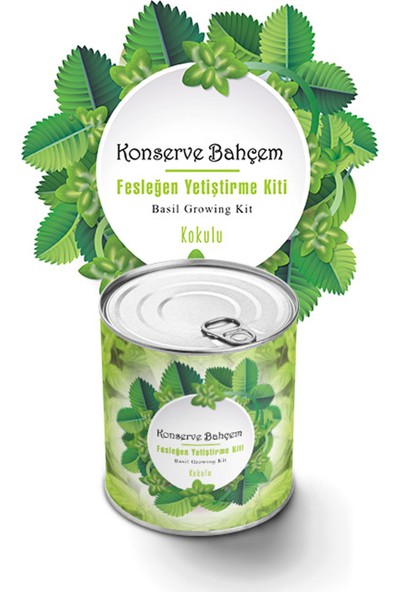 Konserve Bahçem Fesleğen Yetiştirme Kiti