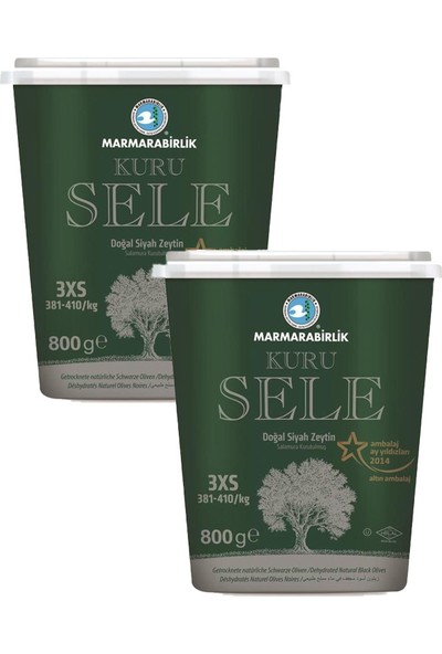 Marmarabirlik Kuru Sele Siyah Zeytin 381-410 (3Xs) 800 gr Pet 2'li Marmarabirlik Kuru Sele Siyah Zeytin 381-410 (3Xs) 800 gr Pet 2'li