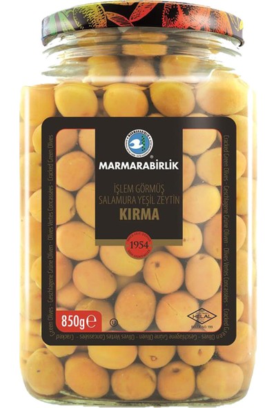 Marmarabirlik Yeşil Kırma Zeytin 141-160 (4Xl) 850 gr Cam 1'li Marmarabirlik Yeşil Kırma Zeytin 141-160 (4Xl) 850 gr Cam 1'li