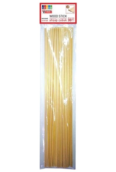 Südor Ahşap Çubuk 30 cm x 3 mm x 30 lu
