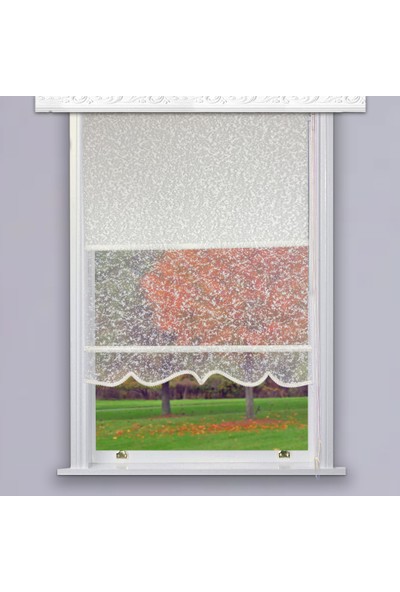 Lucra Concept Çift Mekanizmalı Tül Stor Perde Krem MT3812 40 x 200 cm