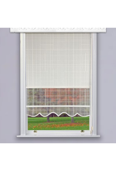 Lucra Concept Çift Mekanizmalı Tül Stor Perde Krem MT5185 40 x 200 cm