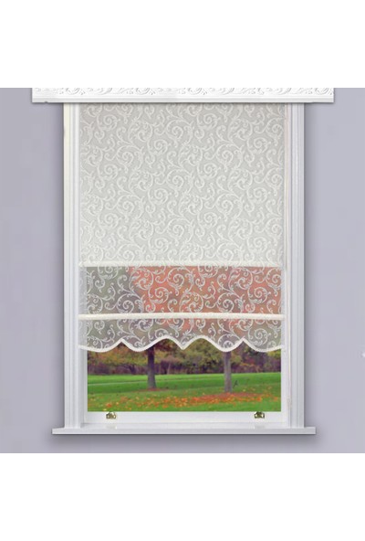 Lucra Concept Çift Mekanizmalı Tül Stor Perde Krem MT5365 40 x 200 cm