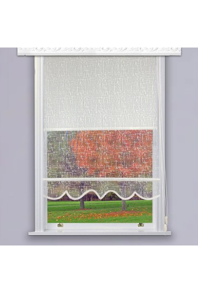 Lucra Concept Çift Mekanizmalı Tül Stor Perde Krem MT6230 40 x 200 cm