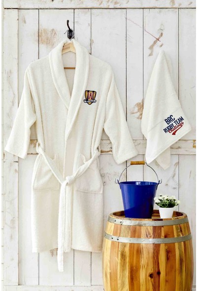 Karaca Home Challenge Mavi Genç Bornoz Seti