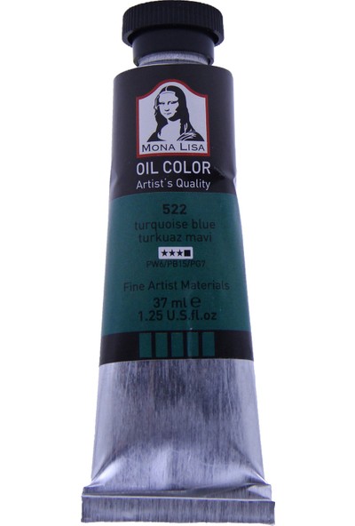 Mona Lisa 522 Yağlı Boya 37 ml Turkuaz Mavi
