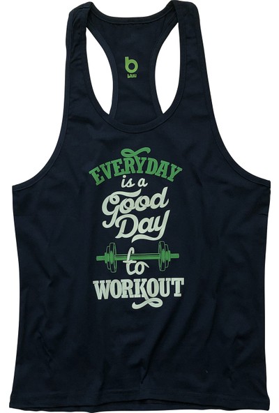 Bluu Fitness Gym Tank Top Sporcu Atleti Good Day Lacivert Bluu Fitness Gym Tank Top Sporcu Atleti Good Day Lacivert