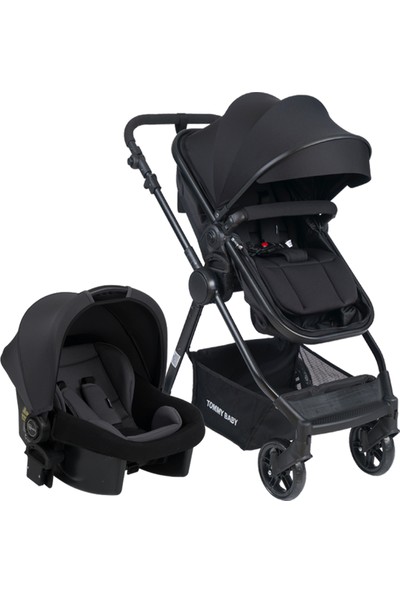 Tommybaby Handy Black New Travel Seyahat Sistem Çift Yönlü Bebek Arabası Puset