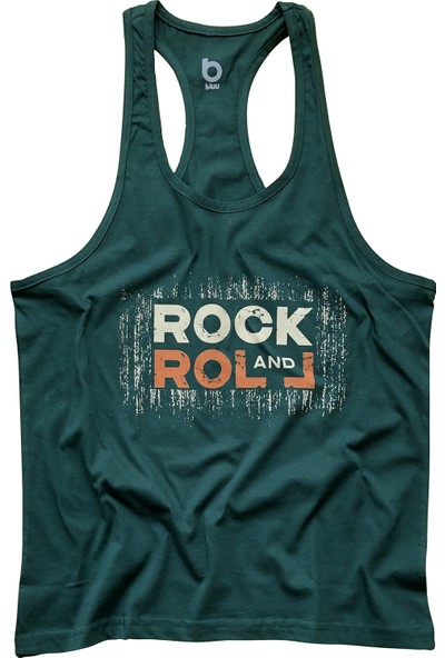Bluu Fitness Gym Tank Top Sporcu Atleti Rock and Roll