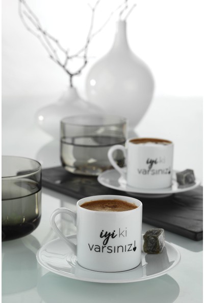 Kütahya Porselen Iyi Ki Varsın Kahve Takımı