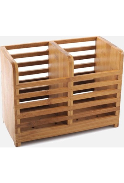 Ahşap Galeri Bambu Iki Bölmeli Tezgah Üstü Kaşıklık 20 x 10 x 15 cm Ahşap Galeri Bambu Iki Bölmeli Tezgah Üstü Kaşıklık 20 x 10 x 15 cm
