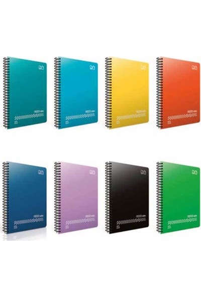 Gıpta Fresco Spiralli PP Kapak A4 72 Yaprak Defter Seti - 4 Kareli, 4 Çizgili 8'li Gıpta Fresco Spiralli PP Kapak A4 72 Yaprak Defter Seti - 4 Kareli, 4 Çizgili 8'li