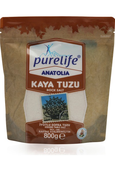 Purelife Anatolia İyotlu İnce Kristal Kaya Tuzu 800g Purelife Anatolia İyotlu İnce Kristal Kaya Tuzu 800g