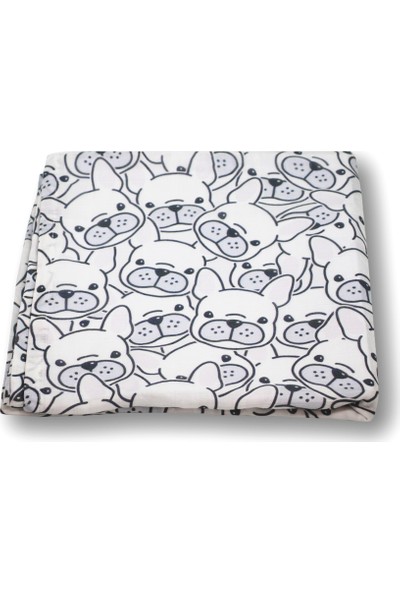 Mimiko Köpek Desenli Organik 120 x 120cm Müslin Örtü ve 30 x 30 cm Mendil