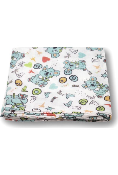 Mimiko Organik 120x120 Müslin Örtü+30x30 Mendil