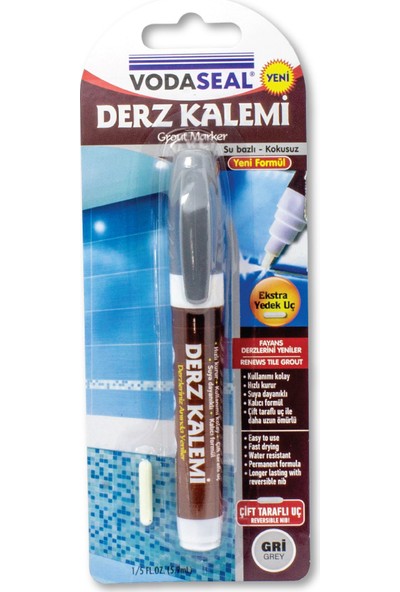Vodaseal Tekli Derz Kalemi Gri 2li Set Vodaseal Tekli Derz Kalemi Gri 2li Set
