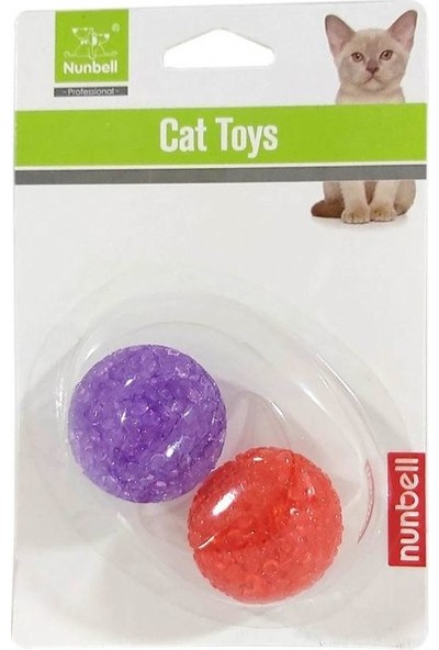 Nunbell Ikili Kedi Oyuncak Topları