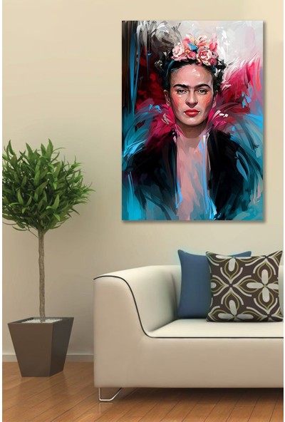 Hediyeler Kapında 100 x 140 Dekoratif Frida Kahlo Duvar Kanvas Tablo