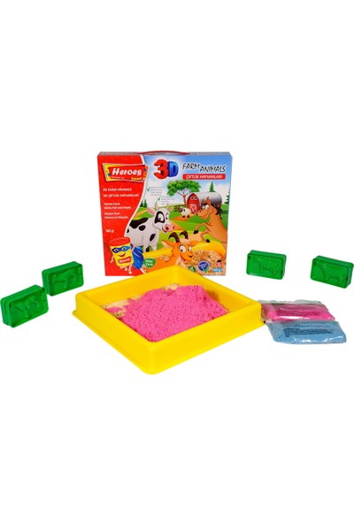 Heroes KUM-033 3D Kalıplı Çiftlik Hayvanları 500 gr Kumlu Set Heroes KUM-033 3D Kalıplı Çiftlik Hayvanları 500 gr Kumlu Set