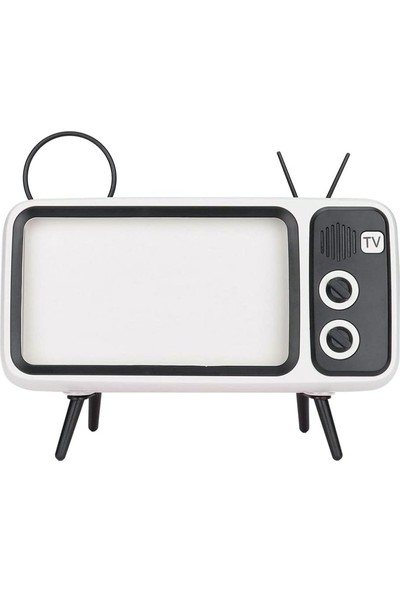 MF Product Acoustic 0517 Retro Mini Tv Kablosuz Bluetooth Hoparlör Beyaz MF Product Acoustic 0517 Retro Mini Tv Kablosuz Bluetooth Hoparlör Beyaz