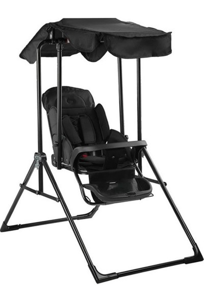 BabyHope Yatarlı Tepsili Salıncak Kırçıllı Siyah