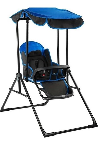 BabyHope Yatarlı Tepsili Salıncak Kırçıllı Mavi
