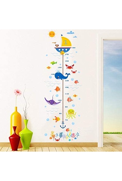 Kt Decoration Deniz Hayvanları Temalı Bebek ve Çocuk Odası Boy Ölçer Duvar Dekoru Kt Decoration Deniz Hayvanları Temalı Bebek ve Çocuk Odası Boy Ölçer Duvar Dekoru