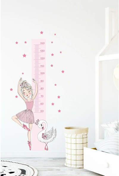 Kt Decoration Balerin Boy Ölçer Duvar Sticker Seti