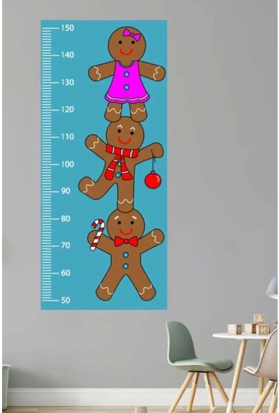 Kt Decoration Sevimli Yaratıklar Boy Ölçer Duvar Sticker
