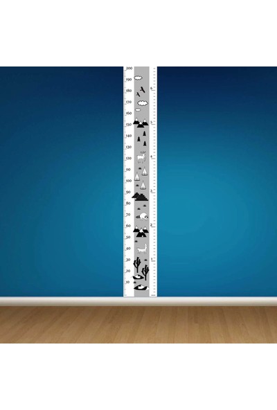 Kt Decoration Boy Ölçer Büyüme Tablosu Gelişim Stickeri 200 cm Kt Decoration Boy Ölçer Büyüme Tablosu Gelişim Stickeri 200 cm