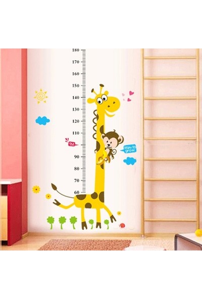 Kt Decoration Çocuk Odası Dekoru Boy ve Gelişim Ölçer Büyük Boy Zürafa