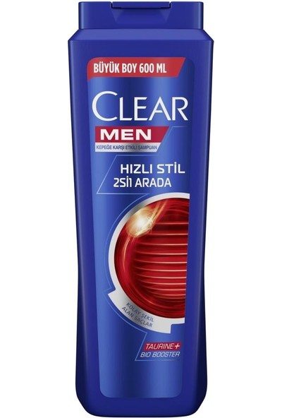 Clear Men Hızlı Stil 2si1 Arada Şampuan 600 ml 16'lı Set Clear Men Hızlı Stil 2si1 Arada Şampuan 600 ml 16'lı Set