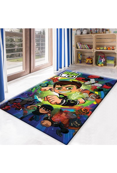 Veronya Ben 10 Desenli Kaymaz Taban Çocuk Odası Halısı 80 x 140 cm Veronya Ben 10 Desenli Kaymaz Taban Çocuk Odası Halısı 80 x 140 cm