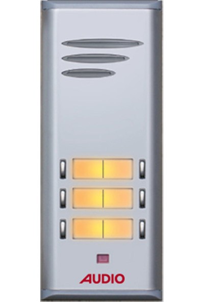 Audio Basic Serisi Çift Butonlu Zil Panel 6Lı 004849-6 Audio Basic Serisi Çift Butonlu Zil Panel 6Lı 004849-6