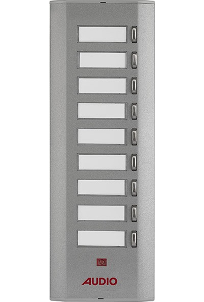 Audio Konsept Serisi Yan Sıra Tek Butonlu Zil Panel 9Lu 006225 U-9 Audio Konsept Serisi Yan Sıra Tek Butonlu Zil Panel 9Lu 006225 U-9