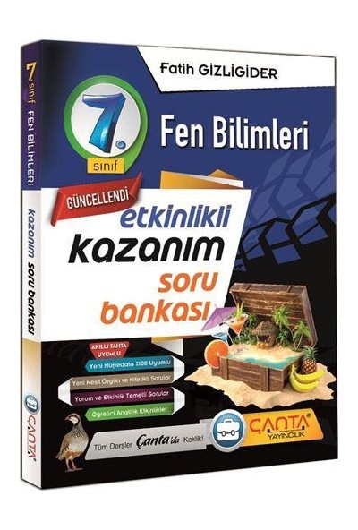 Çanta Yayınları 7. Sınıf Fen Bilimleri Etkinlikli Kazanım Soru Bankası