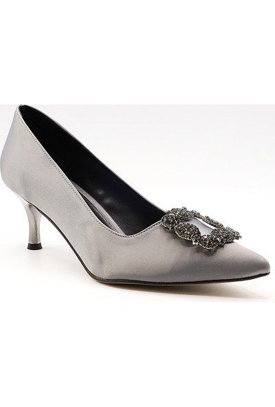La Scada Mr810 Gri Saten Kadın Abiye Ayakkabı La Scada Mr810 Gri Saten Kadın Abiye Ayakkabı