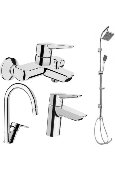 Artema Solid S Batarya Seti ve Karine Tepe Yağmurlama Duş Takımı Artema Solid S Batarya Seti ve Karine Tepe Yağmurlama Duş Takımı