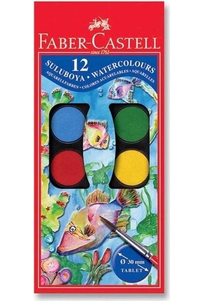 Faber-Castell Sulu Boya Red Line Büyük Boy 12'li Faber-Castell Sulu Boya Red Line Büyük Boy 12'li