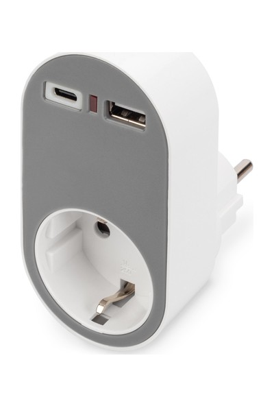 Digitus Usb-A ve Usb-C Çıkışlı Akım Koruma Prizi Digitus Usb-A ve Usb-C Çıkışlı Akım Koruma Prizi