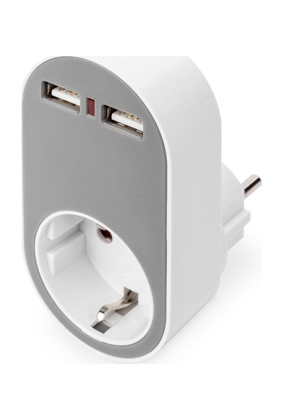 Digitus 2x Usb-A Soketli Akım Koruma Prizi