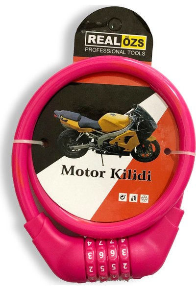 Realözs Bisiklet ve Motor Kilidi(Pembe) Realözs Bisiklet ve Motor Kilidi(Pembe)