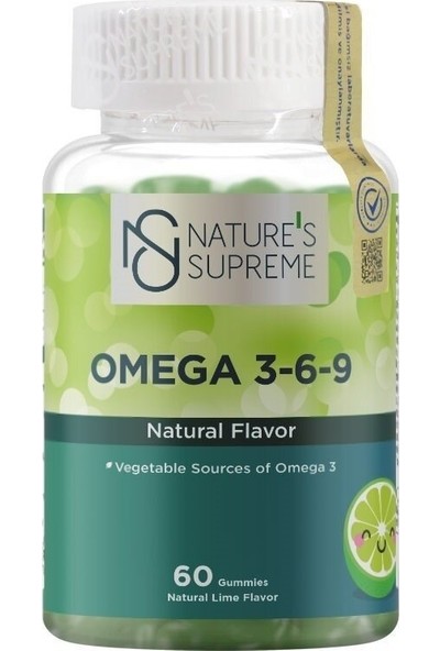 Nature's Supreme Omega 3 - 6 - 9 60 Çiğnenebilir Form Nature's Supreme Omega 3 - 6 - 9 60 Çiğnenebilir Form