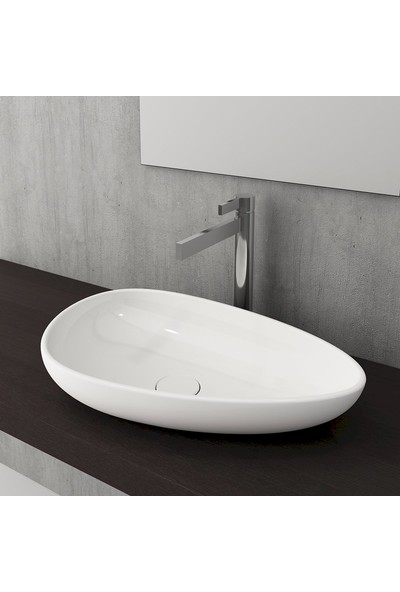 Bocchı Etna Çanak Lavabo Parlak Beyaz