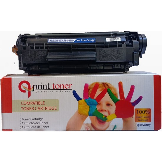 QPRİNT TONER Hp 2612A FX10 Muadil Toner 12A 1010 1012 1015 1018 1020 ...